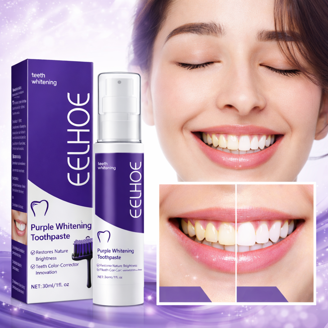 Purple Whitening Toothpaste | Neutralizes Yellow Teeth Immediately and ...